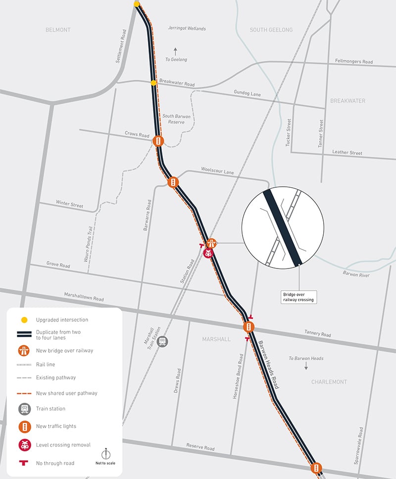 Contracts awarded for the construction of VIC Barwon Heads Rd Upgrade