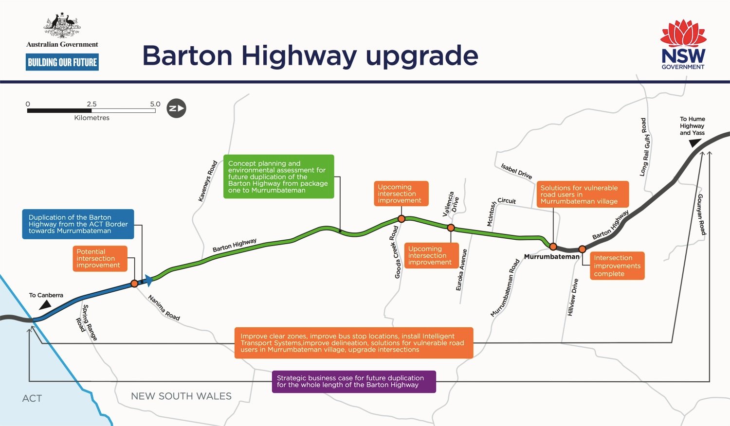 Seymour Whyte & SMEC appointed to deliver NSW Barton Highway upgrade