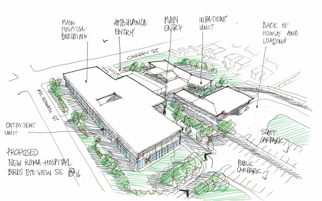 Early works have begun on the new Roma Hospital in Queensland