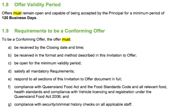 8 steps to breakdown tender requirements for government contracts