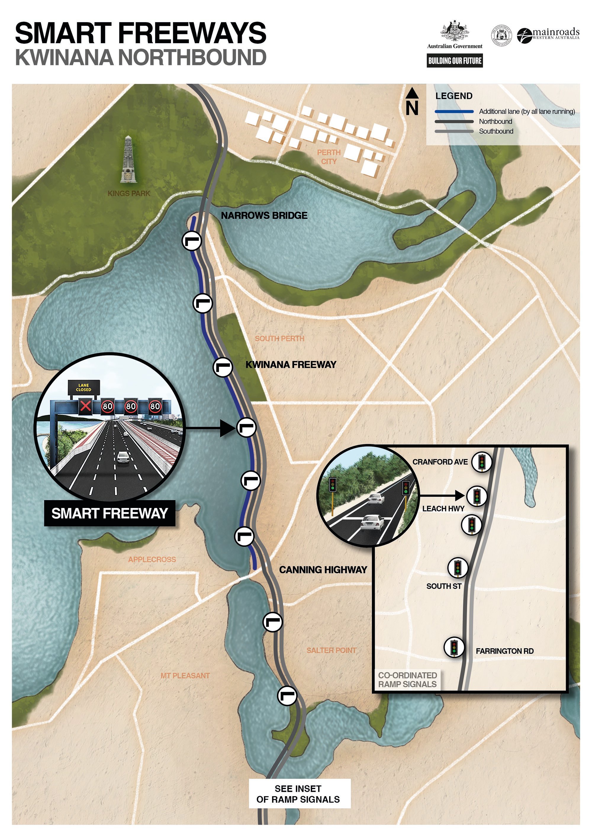 Construction underway on $47m Kwinana Northbound Smart Freeway project
