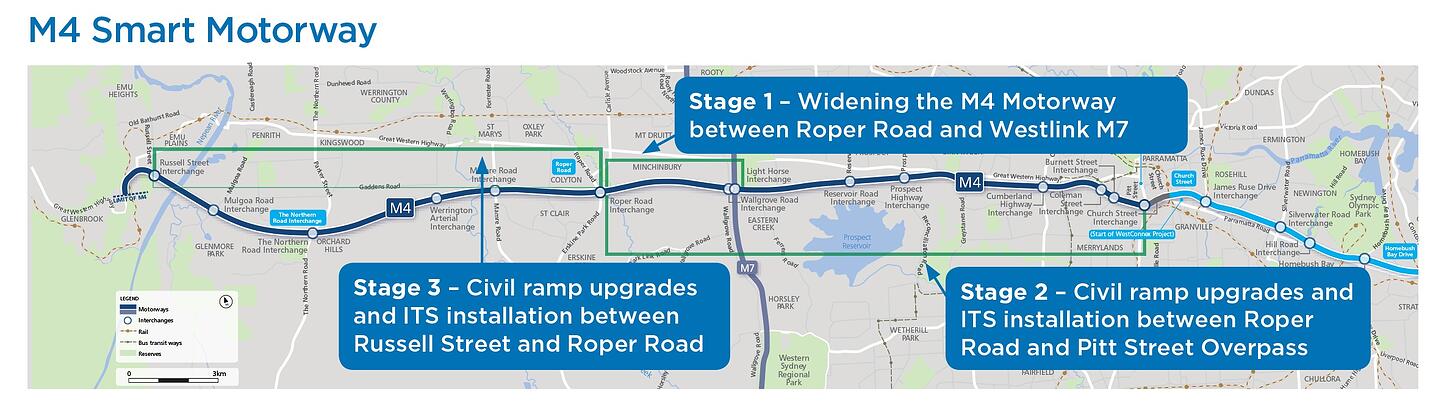 Design and civil works contract awarded for NSW's M4 Smart Motorway project