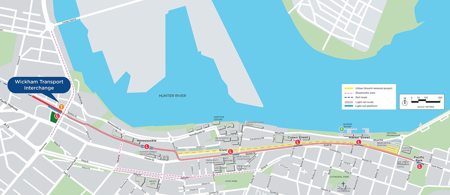 Newcastle's $510m light rail project taking shape